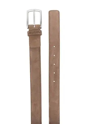 Zegna Triple Stitch Belt - Brown