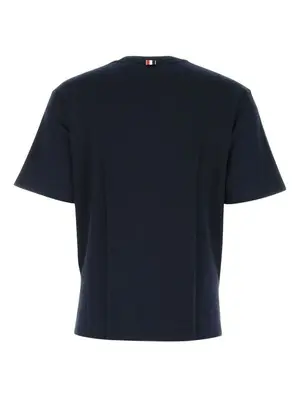 Thom Browne Milano Cotton Oversized Pocket Tee - Blue