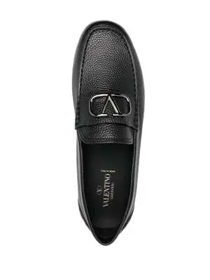 Valentino Garavani Vlogo Signature Leather Driving Loafers