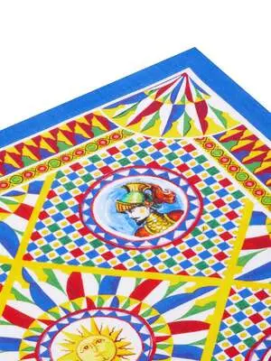 Dolce & Gabbana Set Of Two Linen Napkins - Blue
