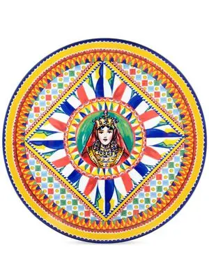 Dolce & Gabbana Archive-print Charger Plate - Yellow