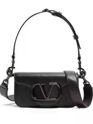 Valentino Garavani Mini Locò Leather Crossbody Bag - Black
