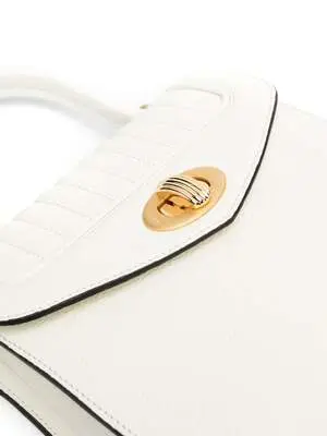DELAGE Quilted Leather Tote Bag - White