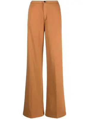 FORTE_FORTE High-rise Wide-leg Trousers - Brown