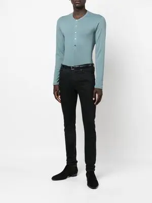 TOM FORD Button-up Long-sleeve T-shirt