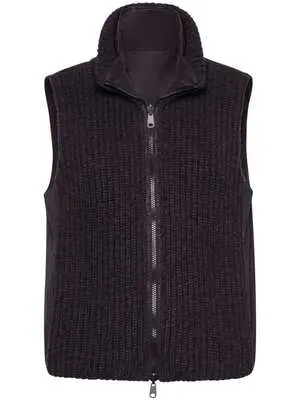 Brunello Cucinelli Reversible Padded Gilet - Black