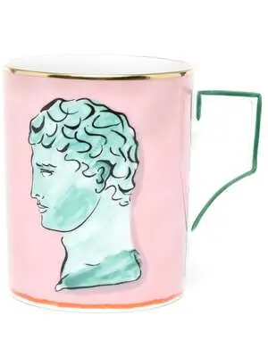 GINORI 1735 Il Viaggio Di Nettuno Porcelain Mug - Pink