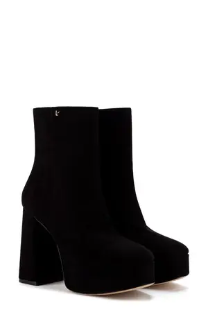 Larroude Dolly Platform Bootie - Black