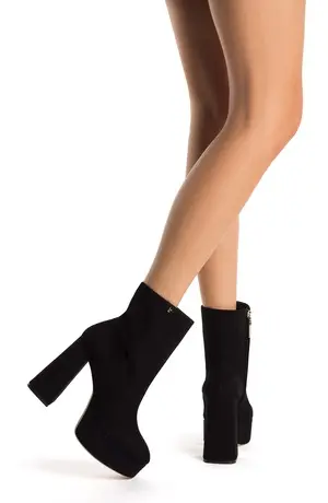 Larroude Dolly Platform Bootie - Black