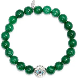 Anzie Bohème Starburst Stone Bead Bracelet - Green Jade