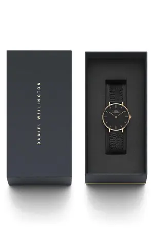 DANIEL WELLINGTON Classic Petite Mesh Strap Watch