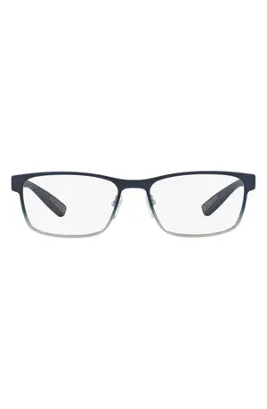 Prada Prada Linea Rossa 55mm Rectangular Eyeglasses Blue Gradient