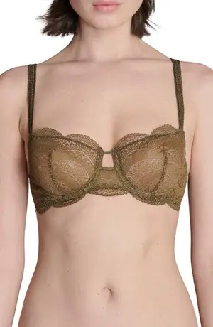Simone Perele Karma Underwire Lace Demi Bra Adventure Green