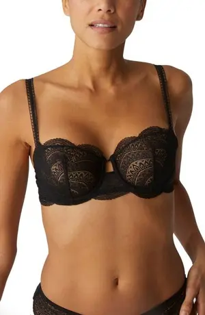 Simone Perele Karma Underwire Lace Demi Bra - Black