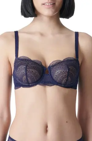 Simone Perele Karma Underwire Lace Demi Bra Midnight