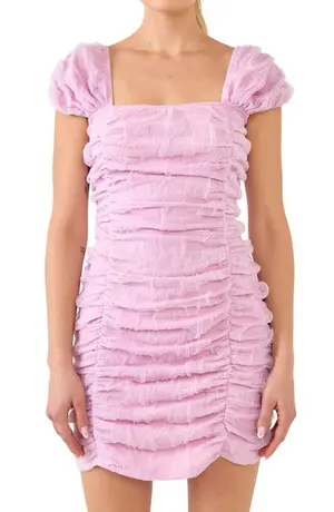 Endless Rose Textured Ruched Minidress
