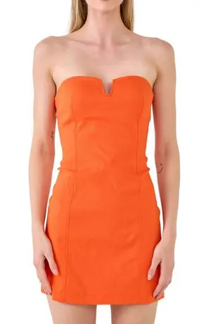 Endless Rose Strapless Mini Dress - Orange
