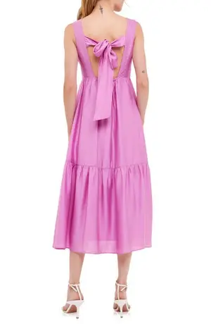 Endless Rose Bow Back Midi Dress
