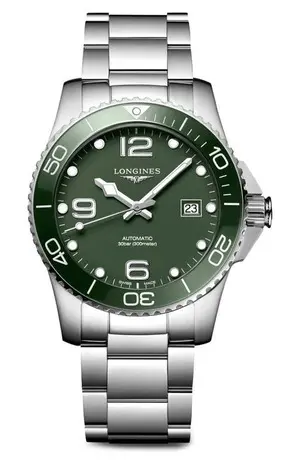 LONGINES Longines HydroConquest Automatic Bracelet Watch Green