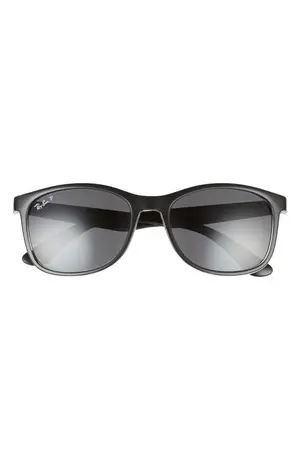 Ray-ban 56mm Square Sunglasses - Matte Black/ Dark Grey