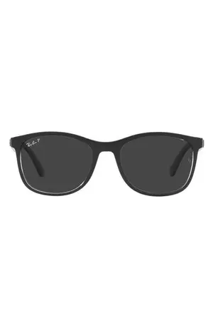 Ray-ban 56mm Square Sunglasses - Transparent Black