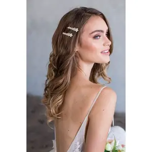 Brides & Hairpins Bessie Imitation Pearl Hair Clips Set Of 2 - Silver