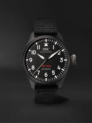 IWC SCHAFFHAUSEN Big Pilot's Top Gun Automatic 43.8mm Ceramic And Textile Watch - Black