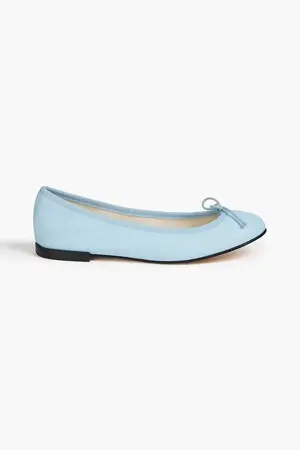 Repetto Repetto Leather Ballet Flats With Bow Detailing Light Blue