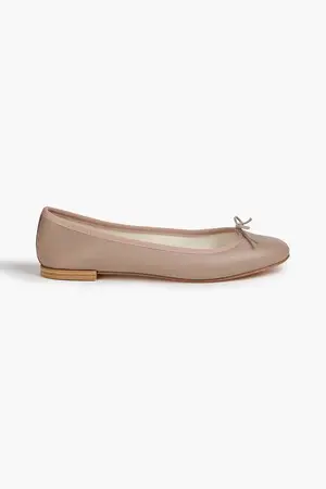 Repetto Repetto Leather Ballet Flats With Bow Detailing Neutral