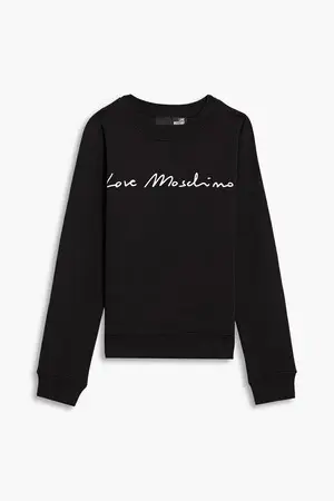 Moschino Printed French Cottonterry Sweatshirt - Black