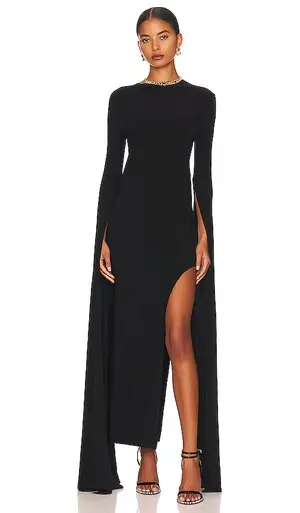 Norma Kamali Ribbon Sleeve Gown