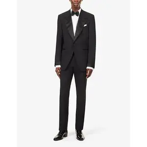 TOM FORD Shelton-fit Single-breasted Wool-blend Evening Suit - Blk Sld