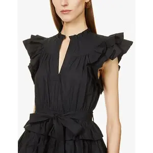 Ulla Johnson Lulua V-neck Cotton-poplin Mini Dress