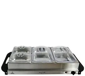 MEGACHEF Buffet Server & Food Warmer With 4 Sec Tional Trays - One-color