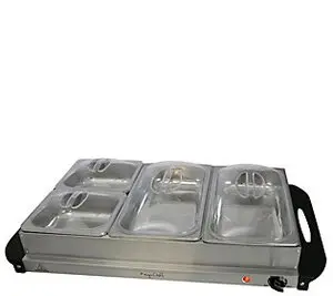 MEGACHEF Buffet Server & Food Warmer With 4 Sec Tional Trays