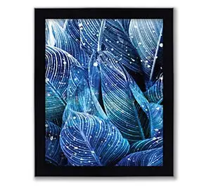 COURTSIDE MARKET Midnight Palm Leaves 1 8' X 10 Wall Art - One-color