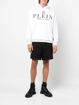Philipp Plein Logo-print Pullover Hoodie - White