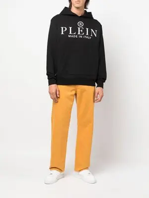 Philipp Plein Logo-print Pullover Hoodie - Black