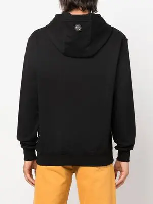 Philipp Plein Logo-print Pullover Hoodie - Black