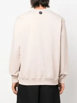 Philipp Plein Logo Print Crew Neck Sweatshirt