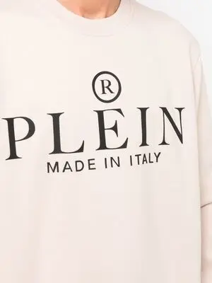 Philipp Plein Logo Print Crew Neck Sweatshirt
