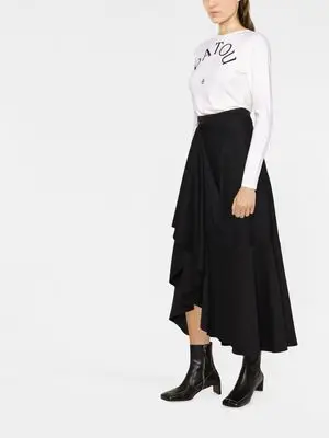PATOU Logo-print Wool-blend Jumper