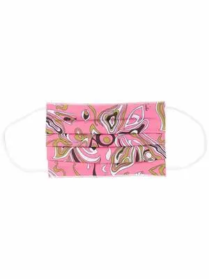 Emilio Pucci Africana-print Face Mask - Pink