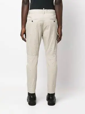 Dsquared2 Paint Splatter-print Cargo Trousers - Neutrals