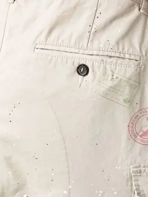 Dsquared2 Paint Splatter-print Cargo Trousers - Neutrals
