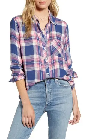 Rails Rails Hunter Plaid Shirt Azure Pink Yellow