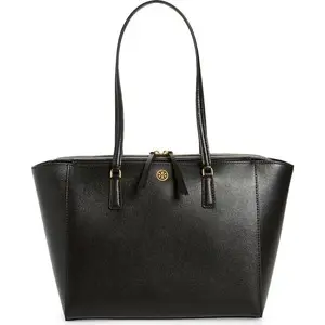 Tory Burch Robinson Small Leather Tote - Black