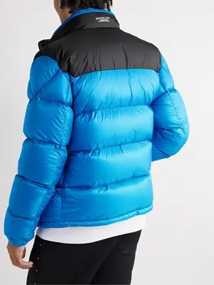 Moncler Logo-appliquéd Quilted Shell And Ripstop Down Hooded Jacket - Blue