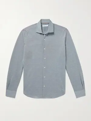 Loro Piana Andrew Cotton Oxford Shirt - Blue