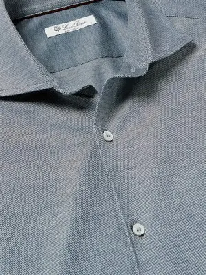 Loro Piana Andrew Cotton Oxford Shirt - Blue